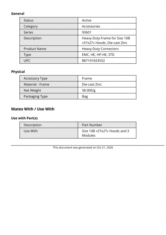 Technical document image 2 for MOLEX 936010551