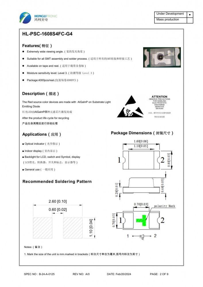 PSC-1608S4FC-G4 datasheet page 2