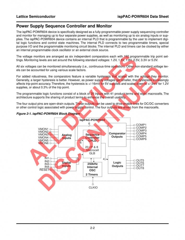 Lattice ispPAC-POWR604 datasheet page 3