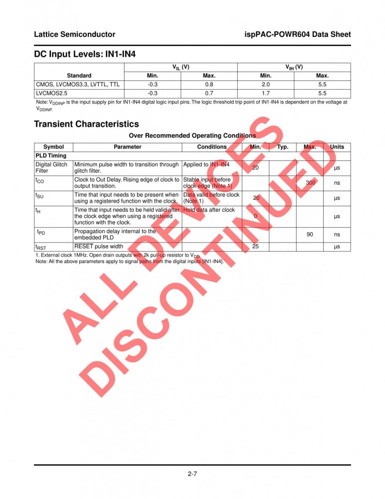 Lattice ispPAC-POWR604 datasheet page 8