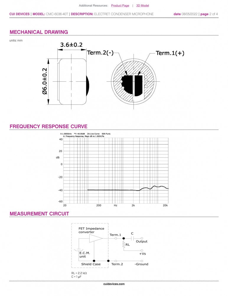 CMC-6036-40T product specification page 2