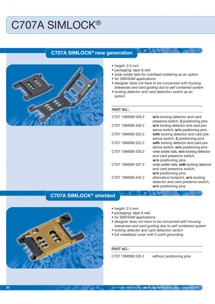 Amphenol C707 documentation page 1