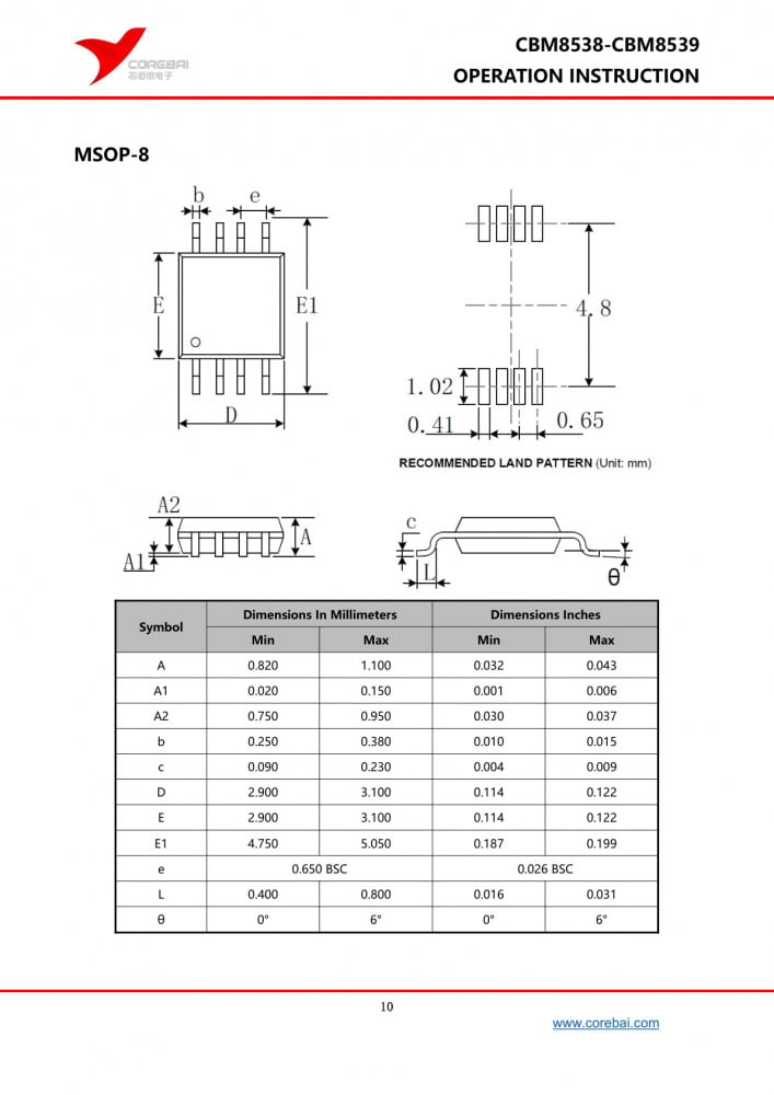 CBM8538AST5 datasheet page 10