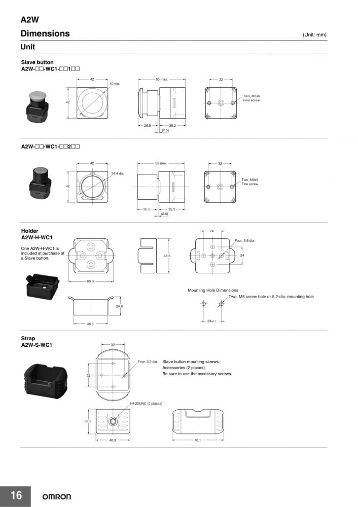 OMRON A2W technical document page 8