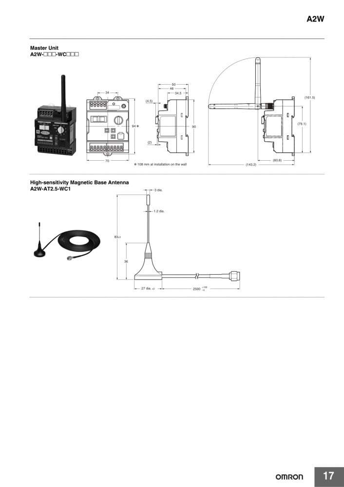 OMRON A2W technical document page 9