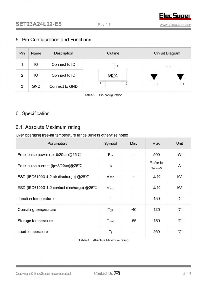 SET23A24L02-ES datasheet page 2