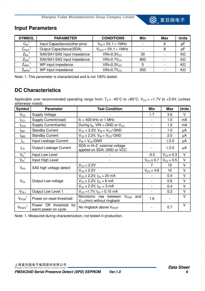 FM34C04D datasheet page 6