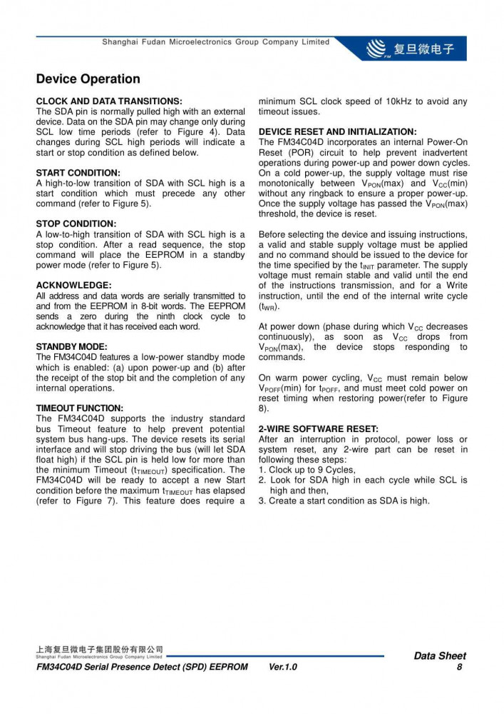 FM34C04D datasheet page 8