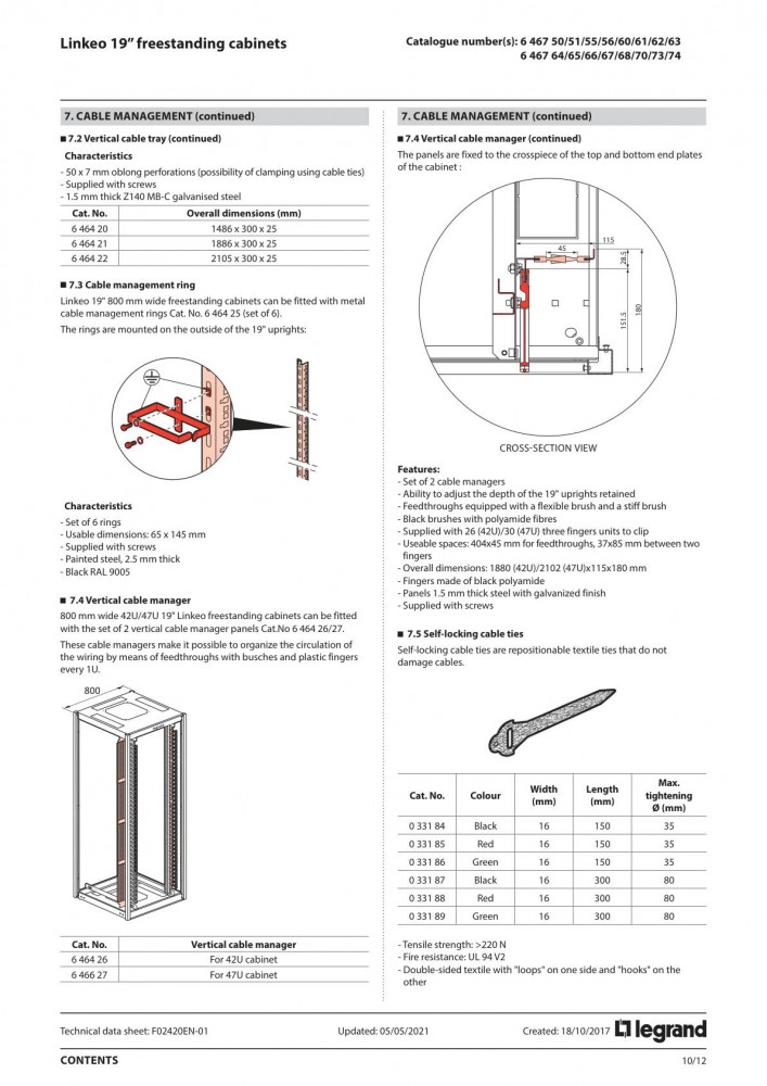 Legrand Linkeo technical document, page 10
