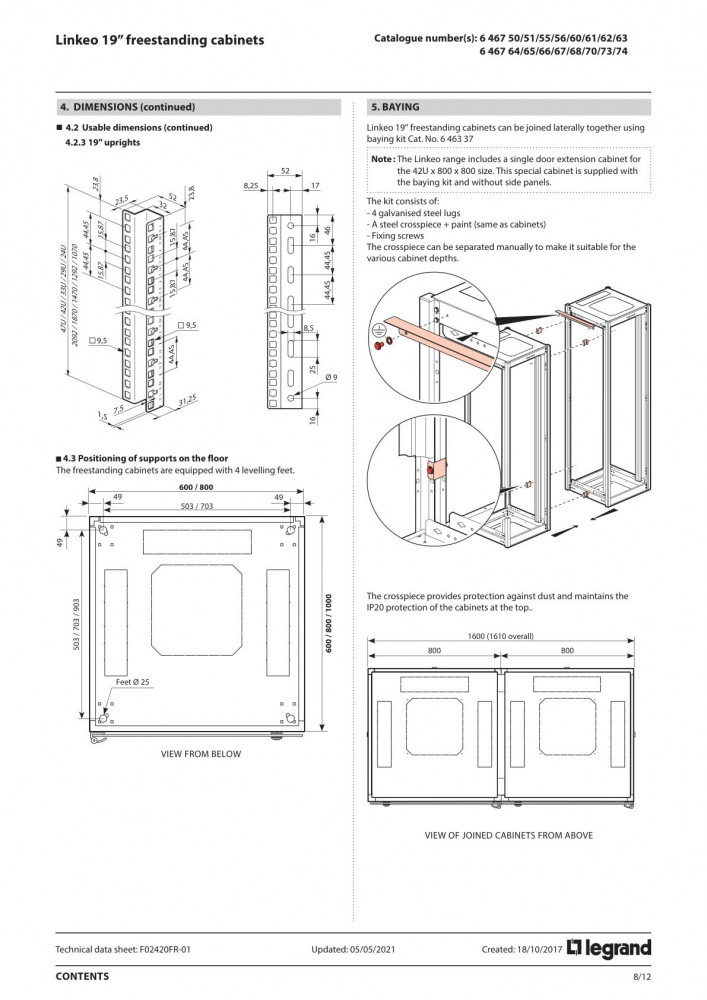 Legrand Linkeo technical document, page 8