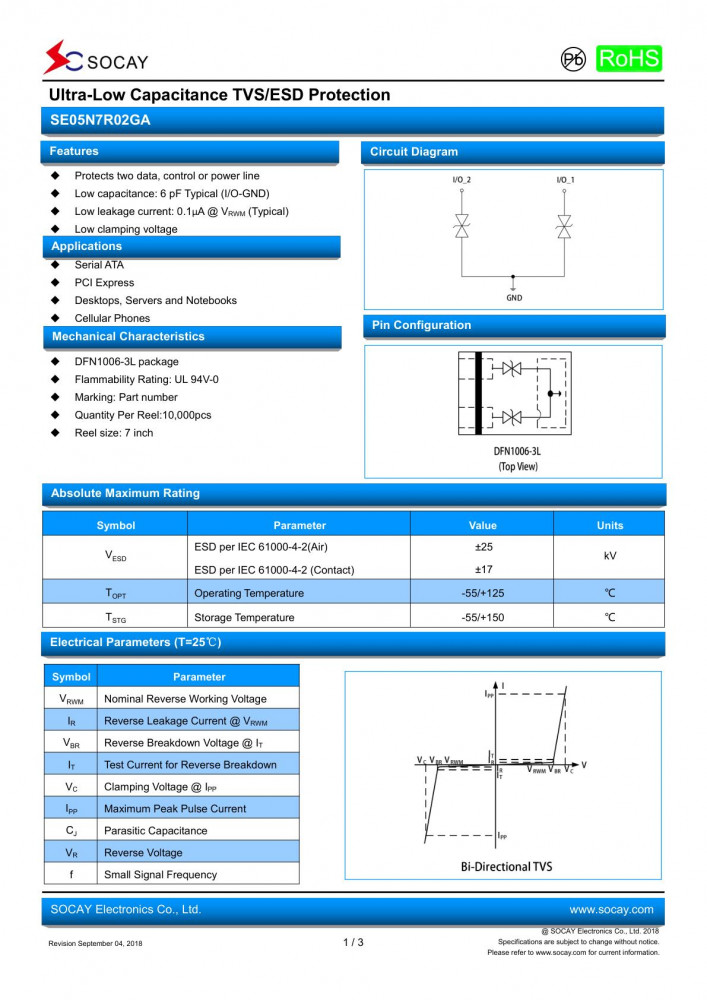 SE05N7R02GA datasheet page 1