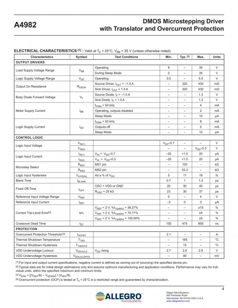 A4982 datasheet page 4
