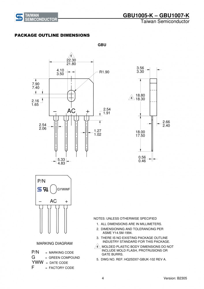 GBU1006-K datasheet preview, page 4