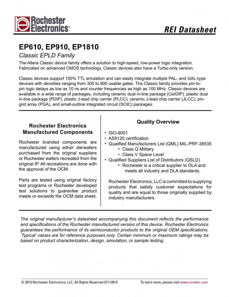 EP910LC-40 datasheet page 1