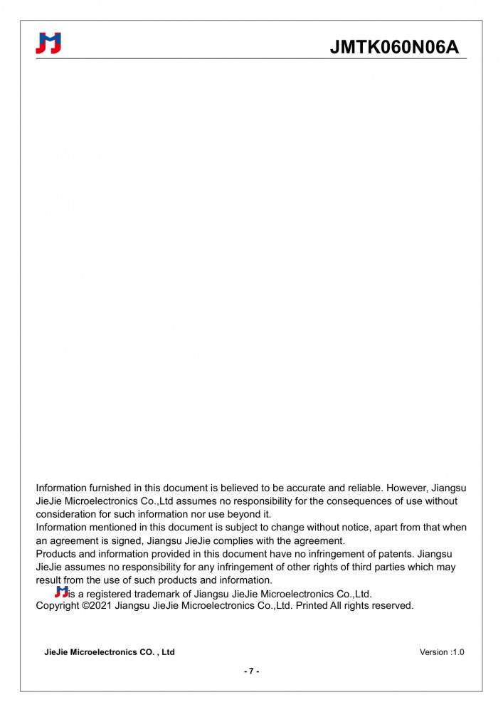 JMTK060N06A datasheet page 7