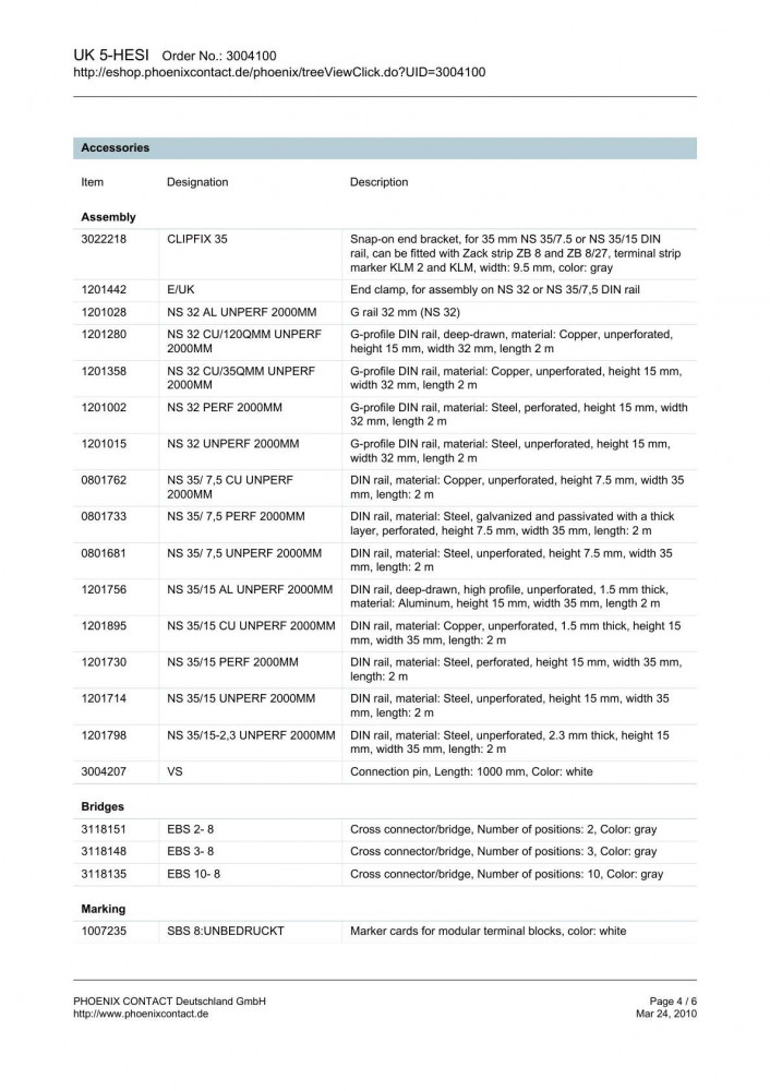 Phoenix Contact UK 5-HESI catalog page 4