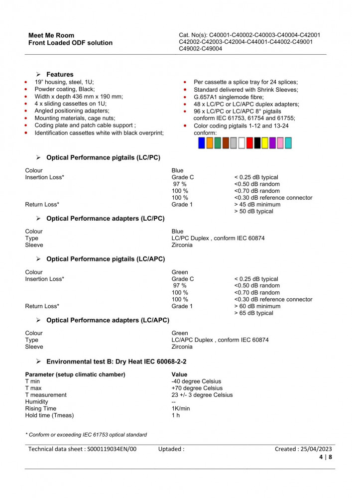 Legrand LCS3 Meet-me Room technical document, page 5
