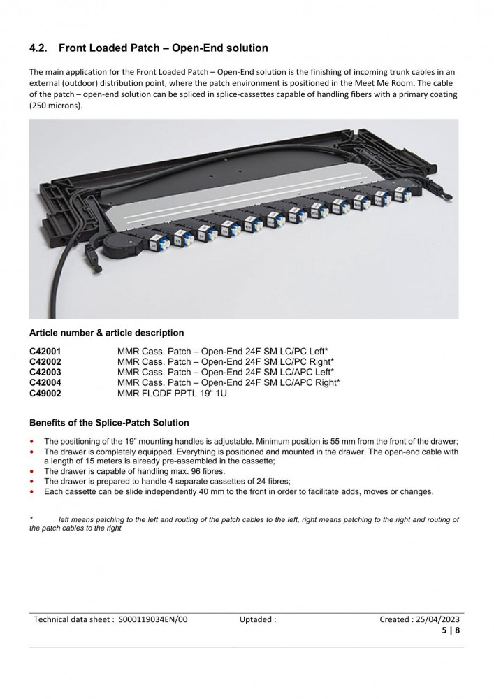 Legrand LCS3 Meet-me Room technical document, page 6
