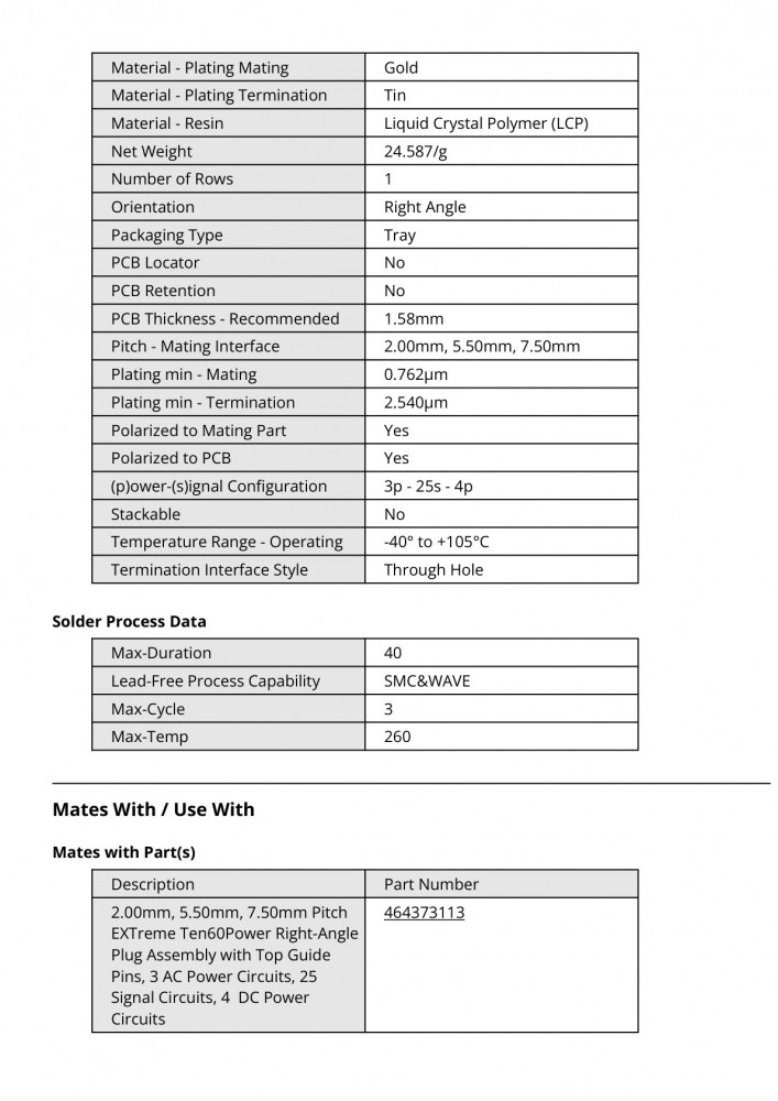 MOLEX 464363113 product document, page 3