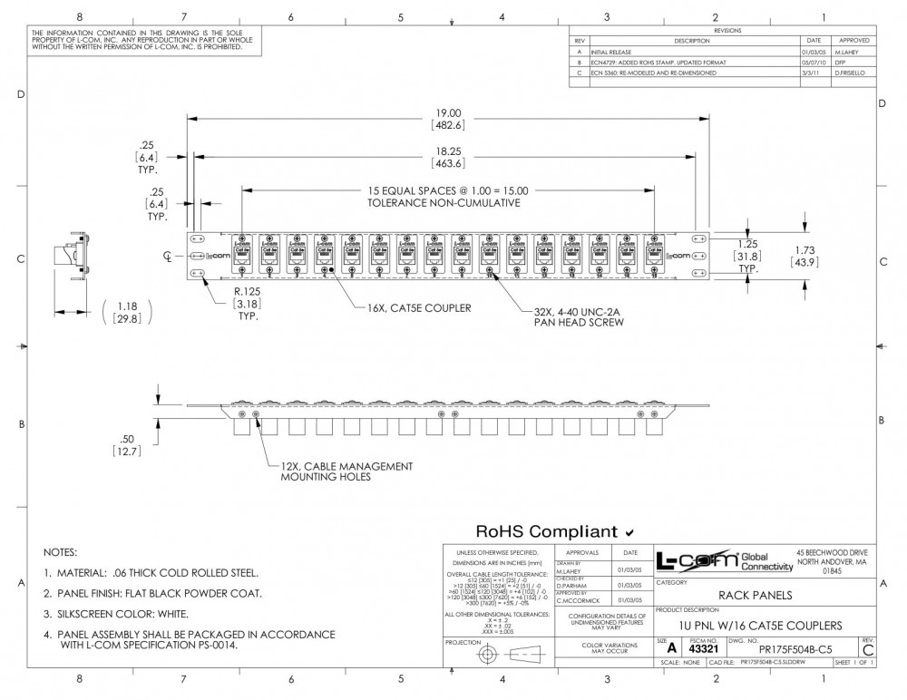 PR175F504B-C5 technical document page