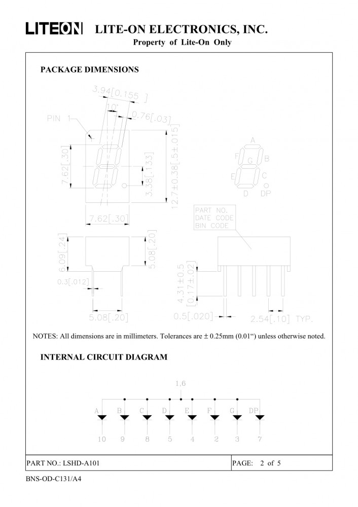 LSHD-A101 datasheet page 2