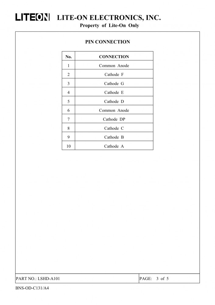 LSHD-A101 datasheet page 3