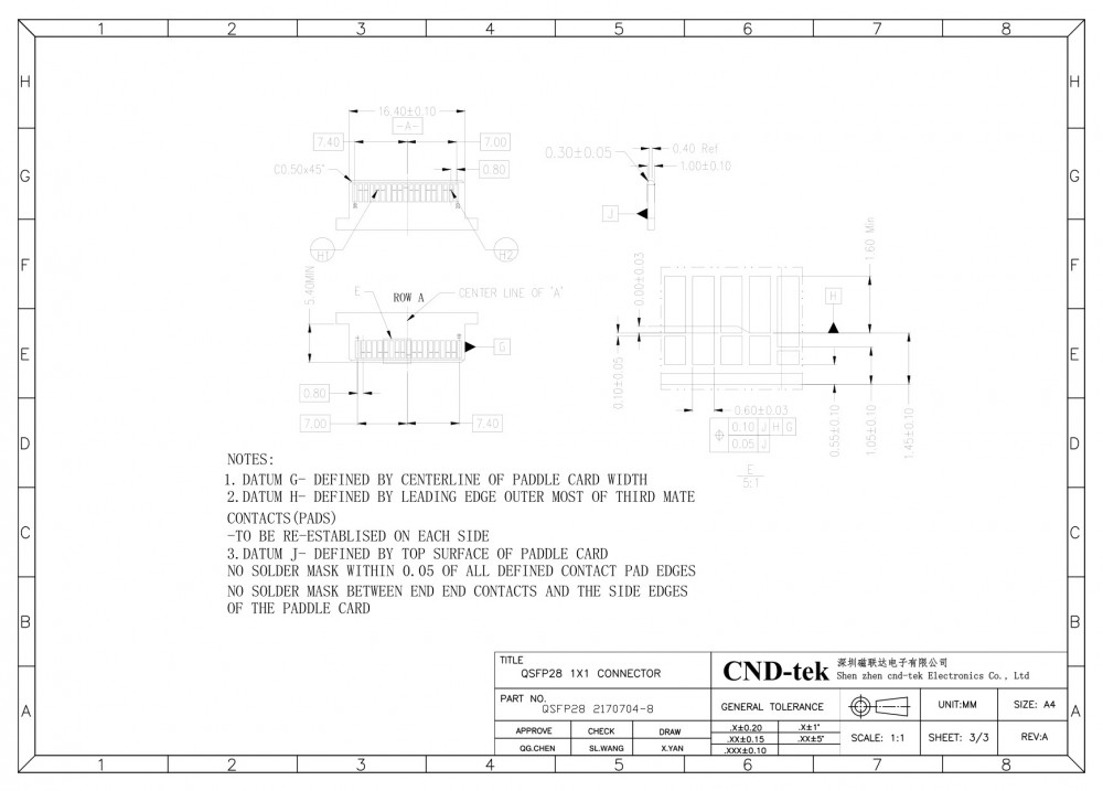 QSFP28 2170704-8 drawing sheet 3