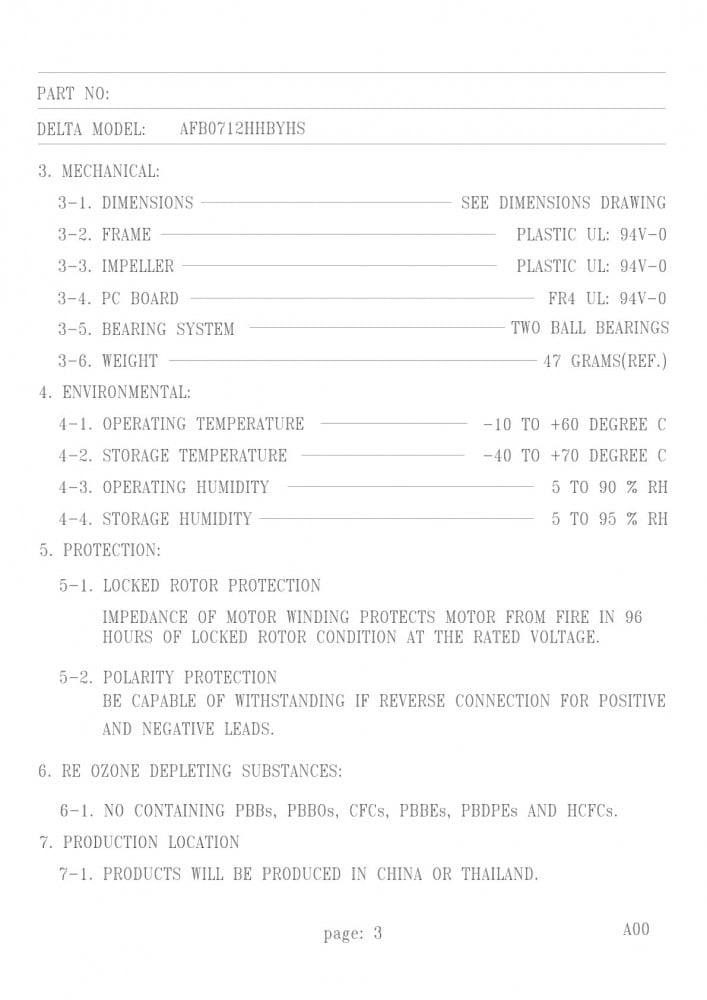 AFB0712HHBYHS specification page 5