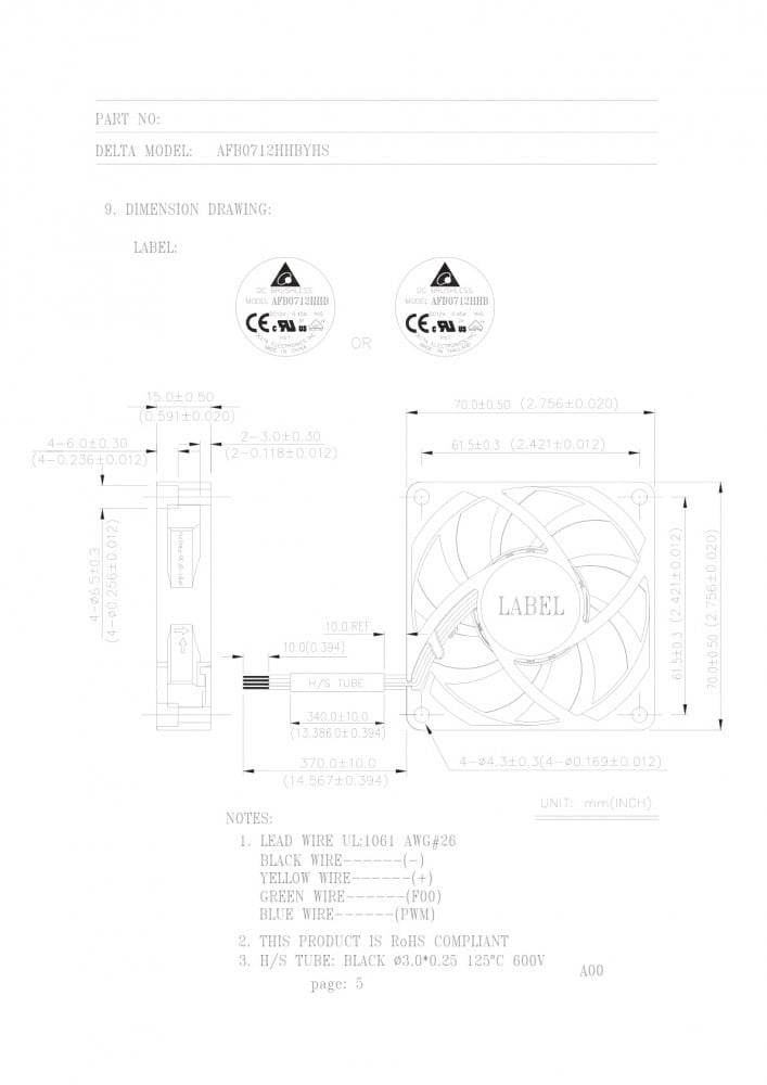 AFB0712HHBYHS specification page 7