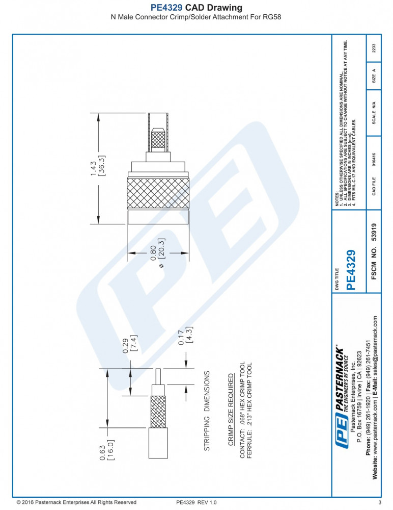 PE4329 technical document page 3