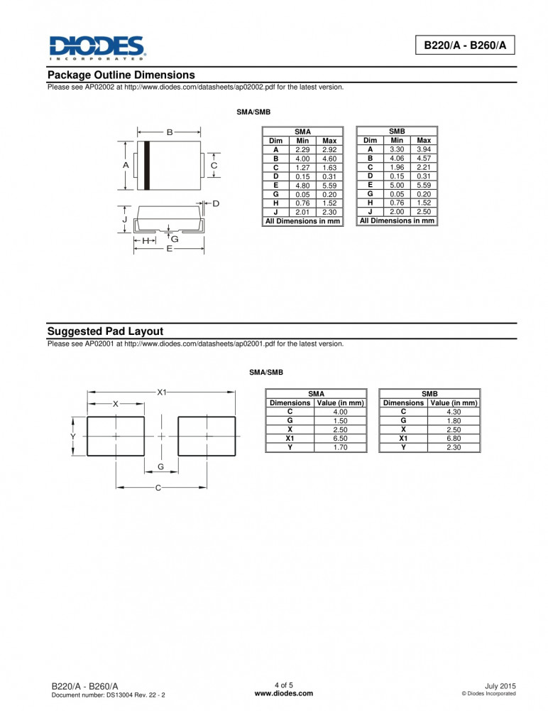 B250A-13-F datasheet page 4