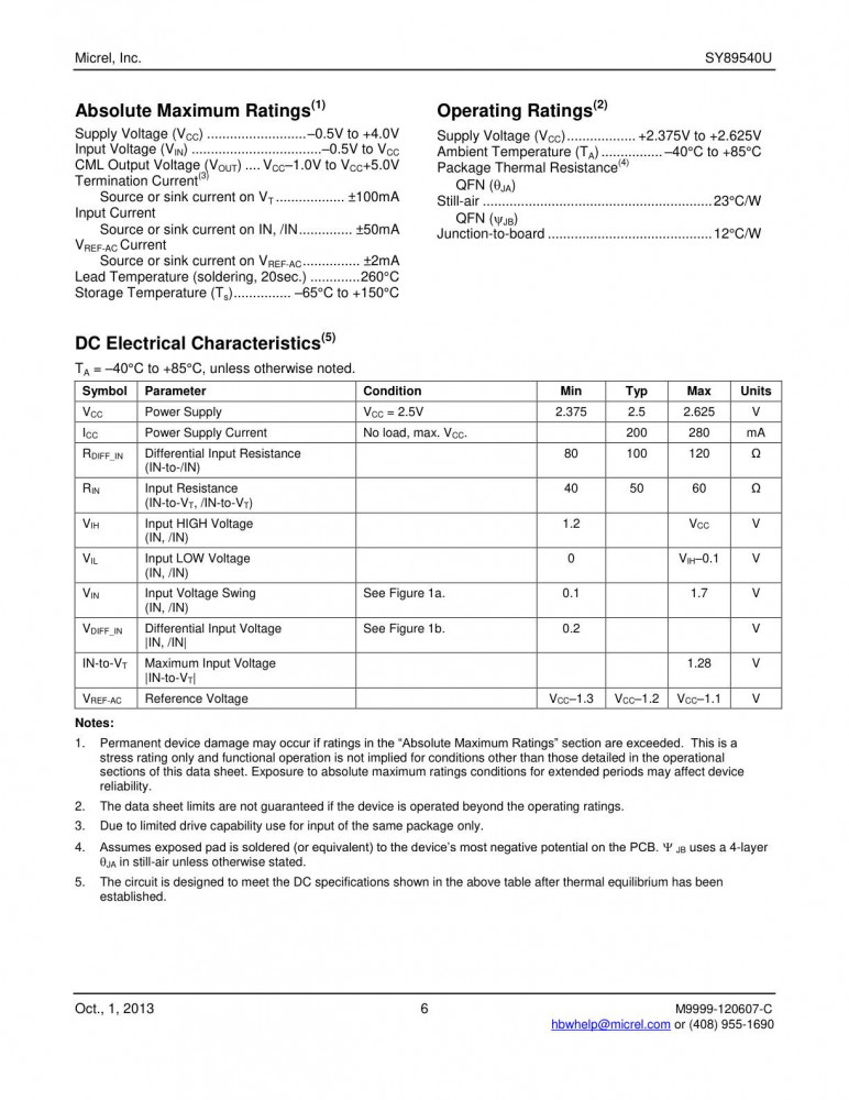 SY89540U technical document page 6