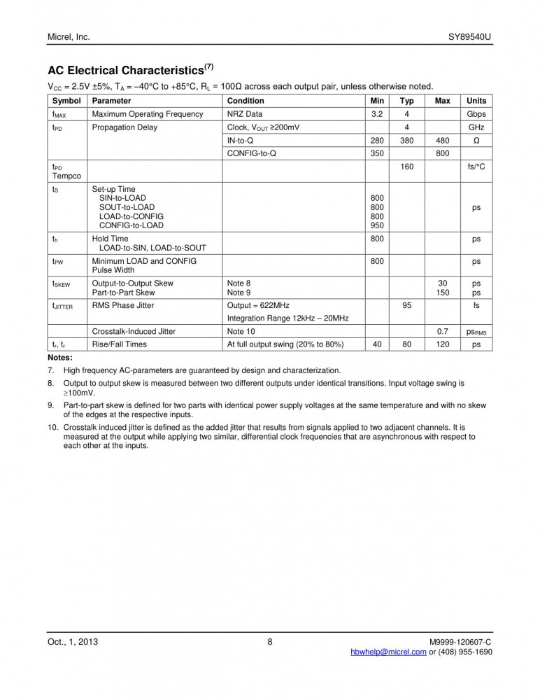 SY89540U technical document page 8