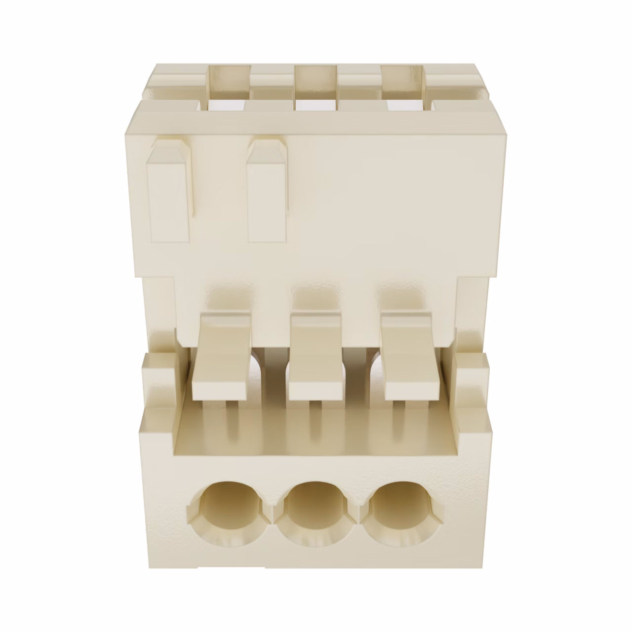 Appli-Mate RAST 2.5 Connector, 2.50mm Pitch, Female, 3 Circuits, Positions C and D Removed, Open Endwalls, Brown Color Stripe, Tin Plating for sale
