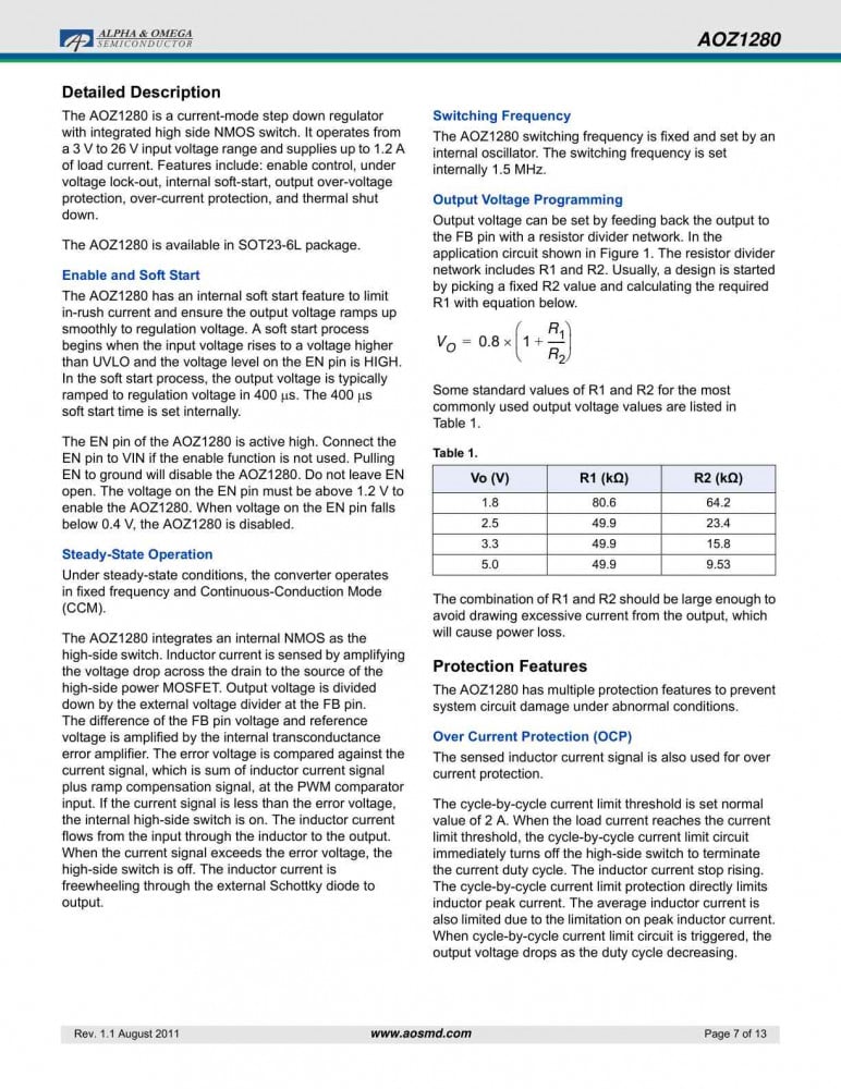 AOZ1280CI datasheet page 7