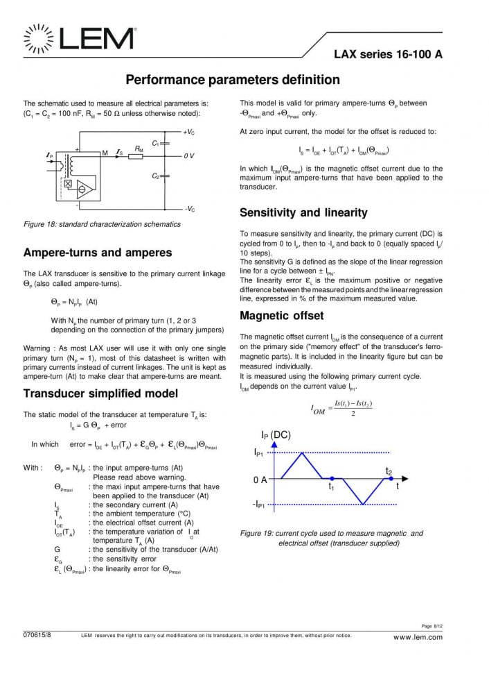 LAX 100-NP datasheet page 8