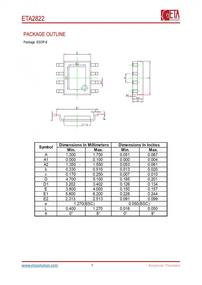 ETA2822E8A datasheet page 7