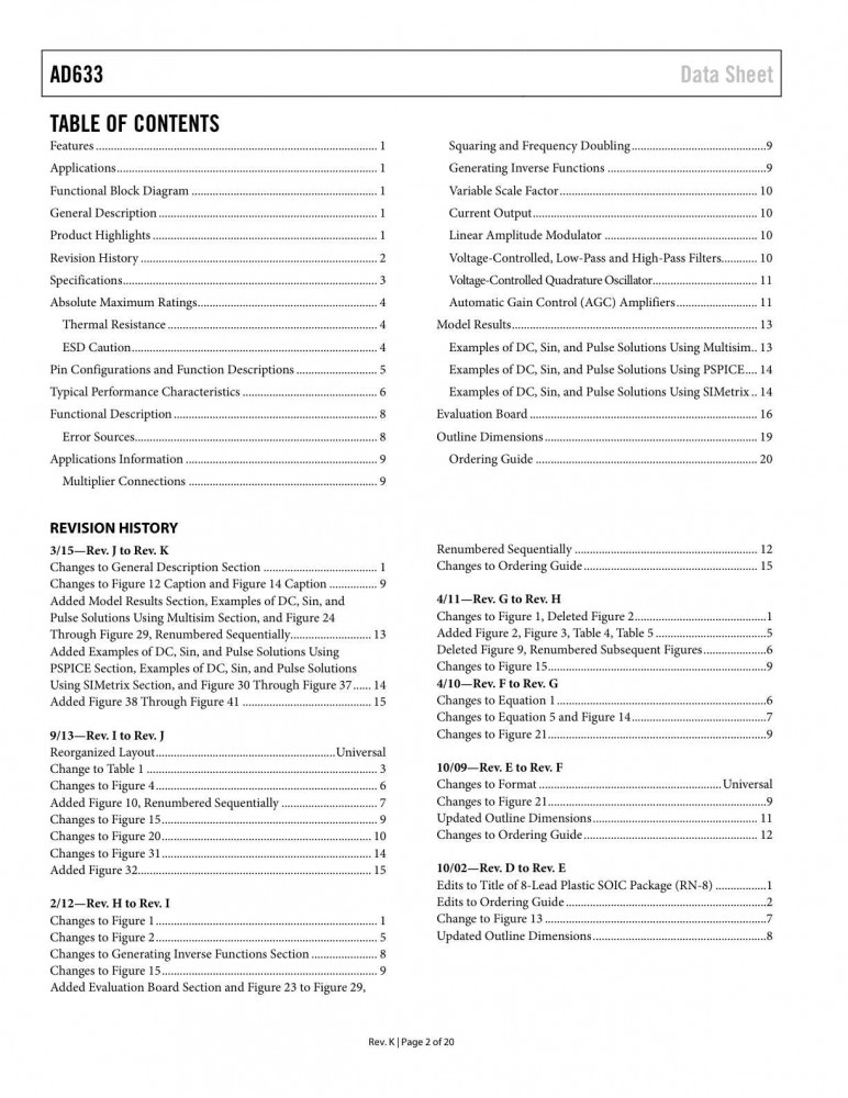 AD633 datasheet page 2