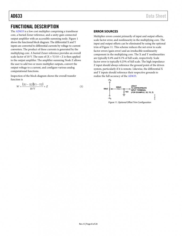 AD633 datasheet page 8