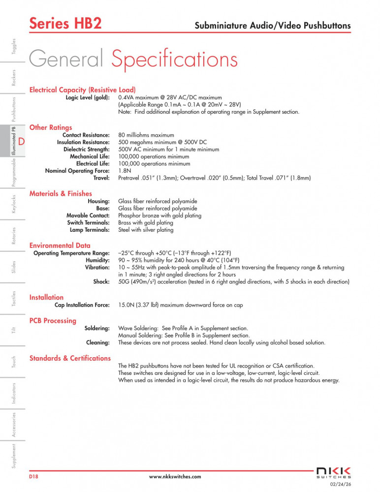 HB215SKG03CF-JB product documentation page 1