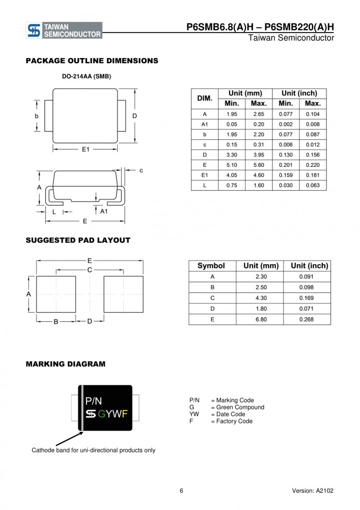 P6SMB68AH datasheet page 6
