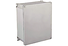 Enclosure, Die-cast Aluminum, S-8100 Series, without External Mounting Flanges, 58 x 64 x 36mm Outside Dimensions, Grey RAL 7001