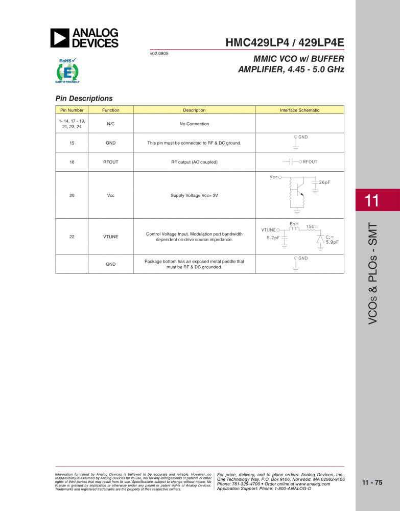 HMC429LP4E technical document page 4
