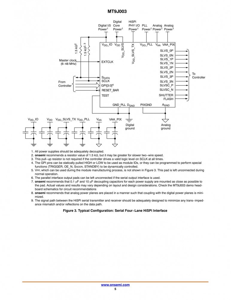 MT9J003 datasheet page 5