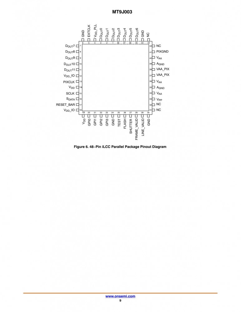 MT9J003 datasheet page 9