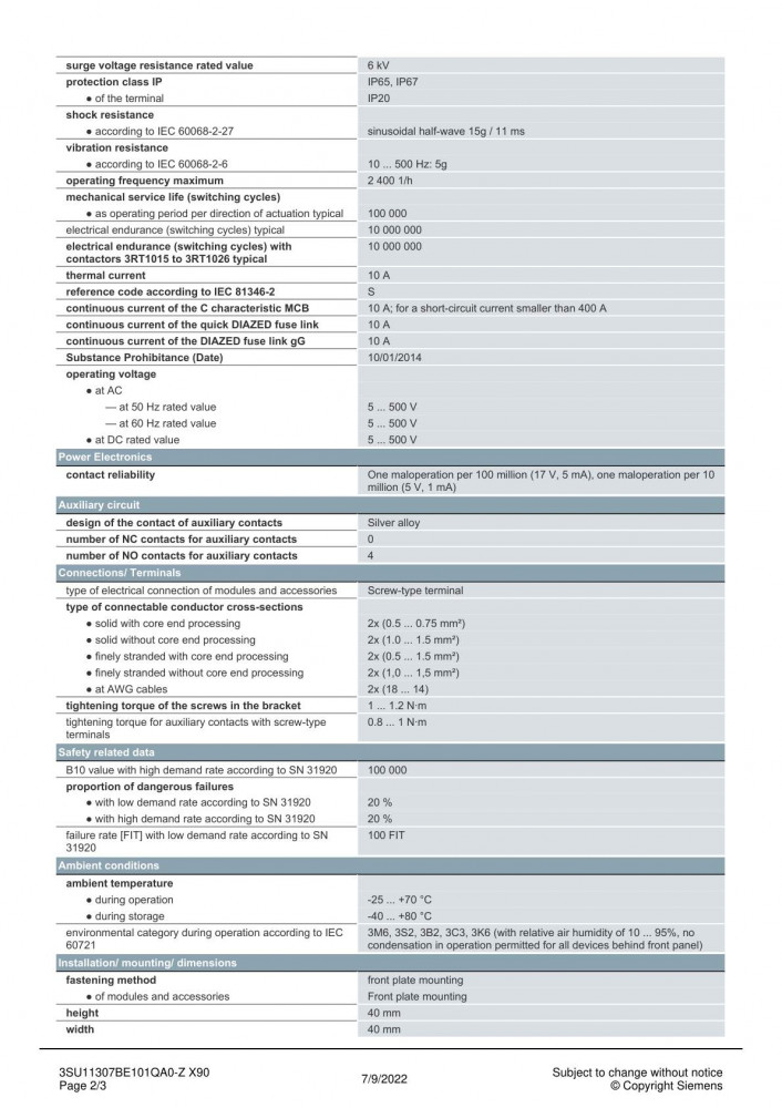 SIEMENS A6X30143671 technical document page 2