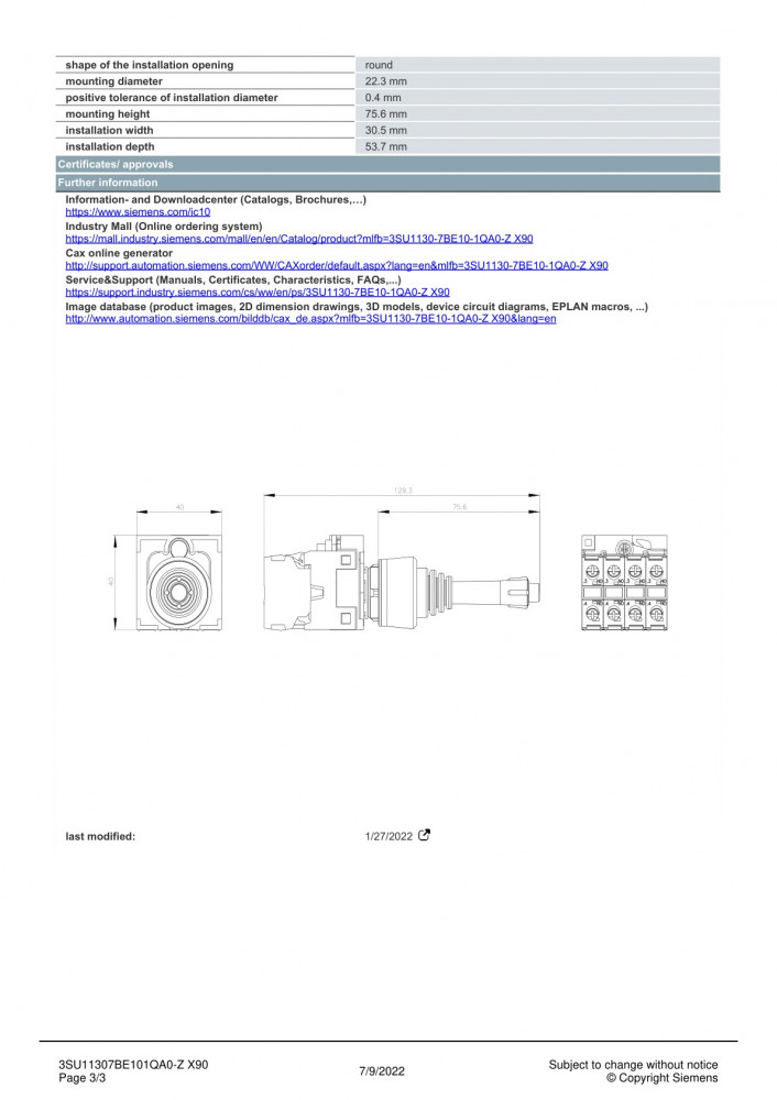 SIEMENS A6X30143671 technical document page 3