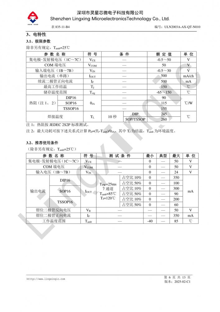 ULN2003ADR(LX) datasheet page 6