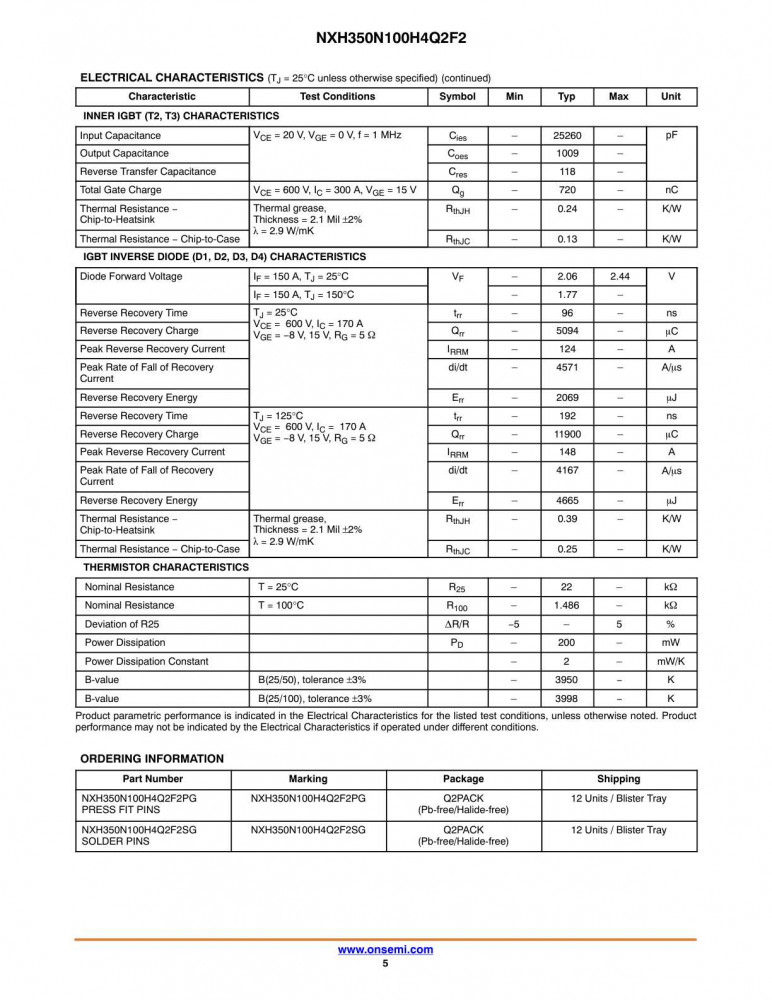 NXH350N100H4Q2 datasheet page 5