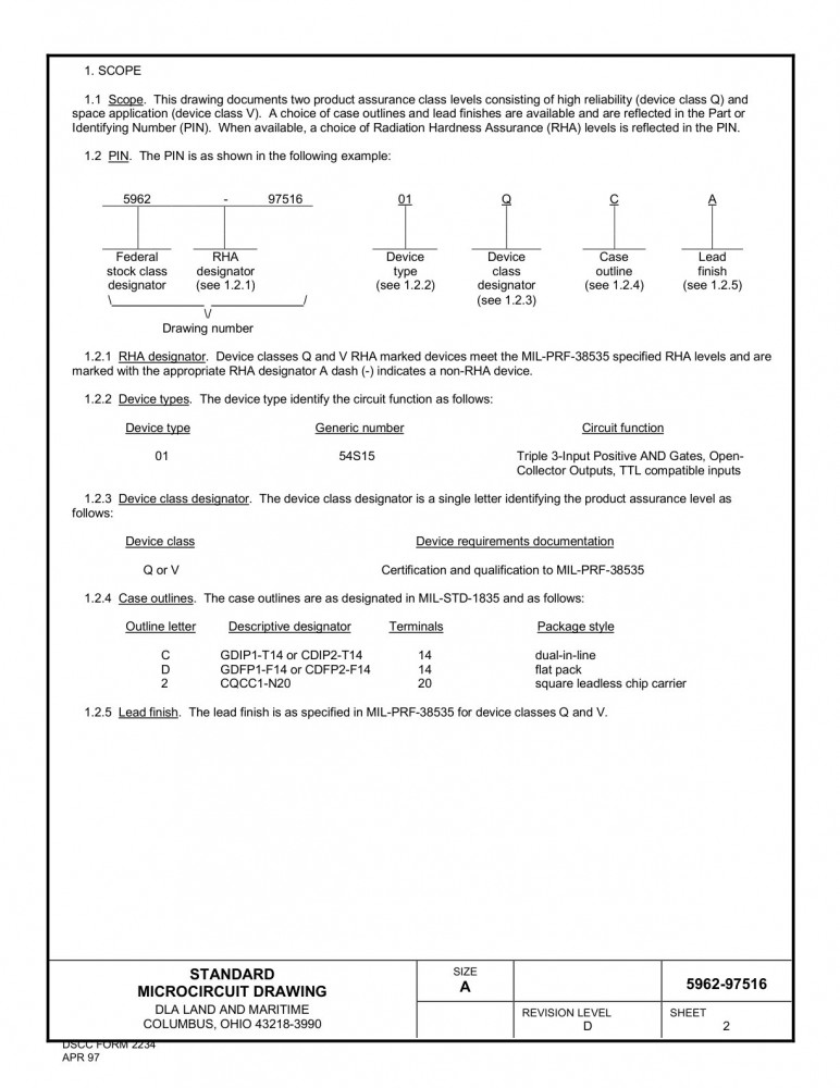 54S15BCA-ROCV datasheet page 3